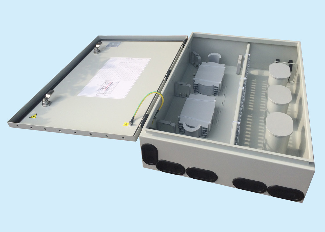 96 CORE Fiber Optic Distribution Box Metal Pole Mounted Electrical Box