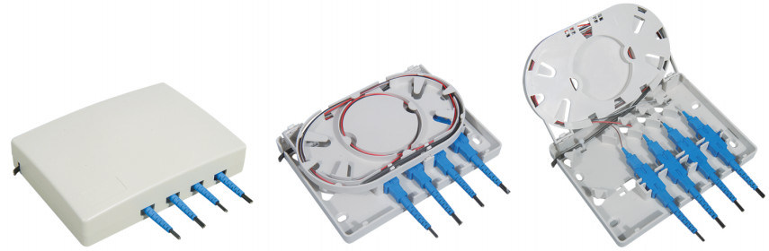 Wall Plate Fiber Optic Outlet SC/LC 150*110*33mm 4 Port 4PCS