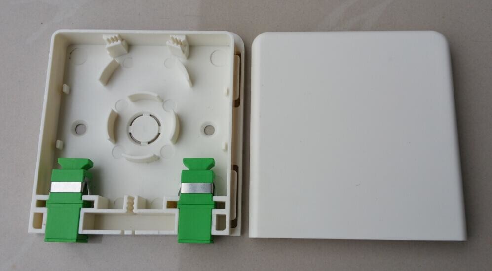 ABS Fibre Optic Faceplate 2 Port For Telecommunication Networks